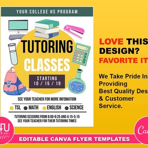 Summer Tutoring Flyers, DIY Canva Summer Tutoring Flyers, Editable ...