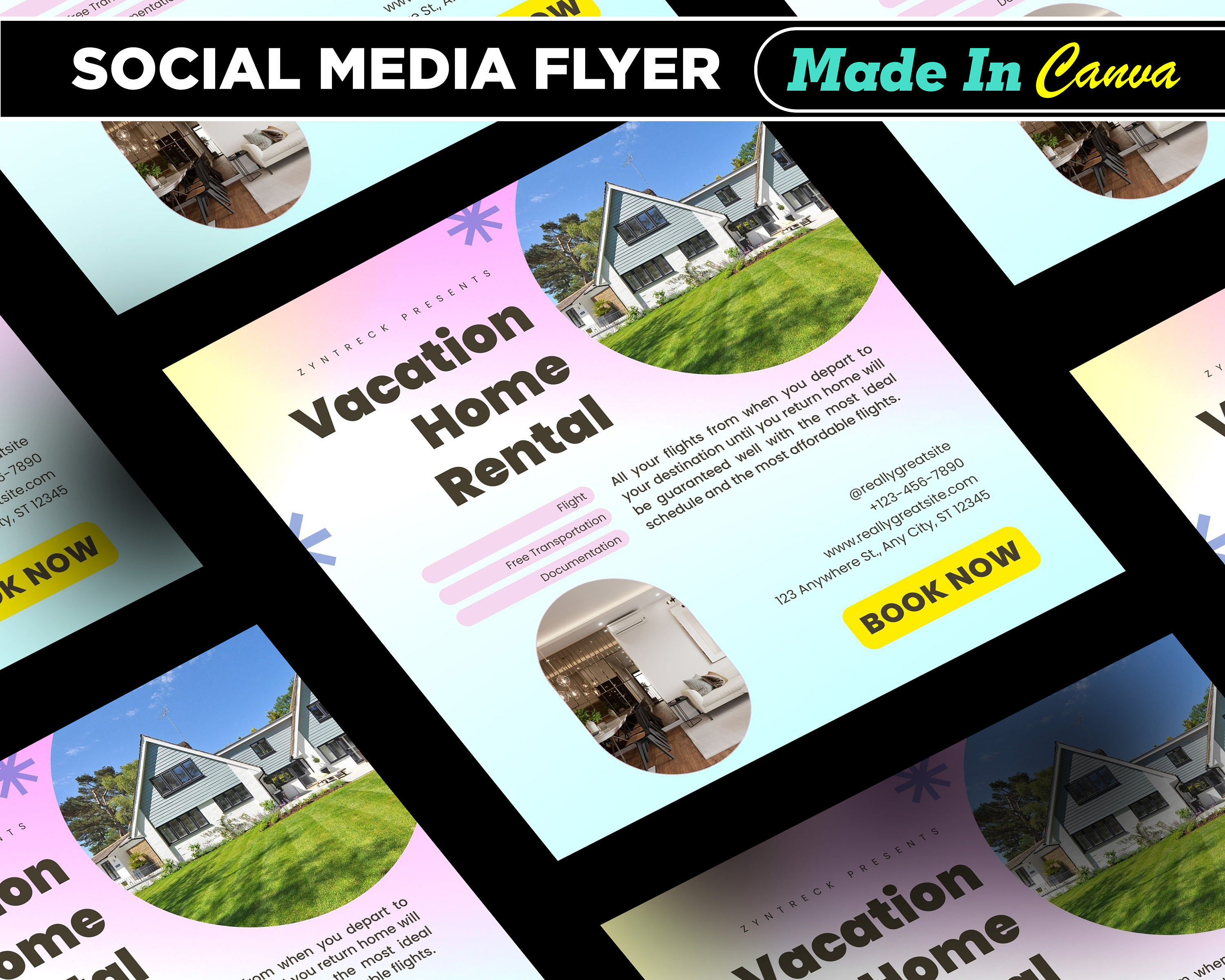 Vacation Home Rental Flyer, DIY Canva Vacation Home Rental Flyer ...