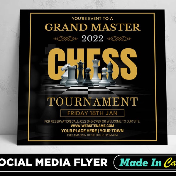 Chess Club Flyer - Etsy