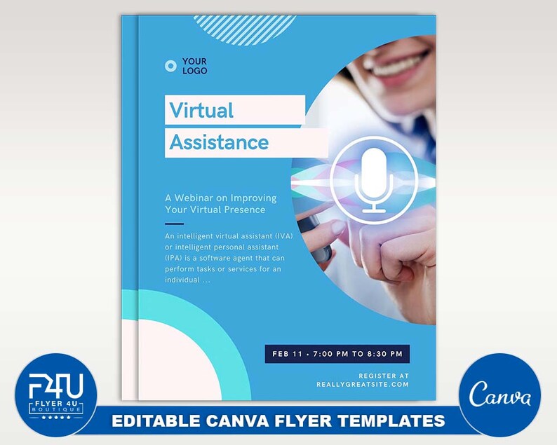 Virtual Assistant Flyer DIY Canva Virtual Assistant Flyer - Etsy