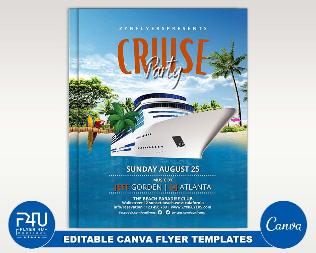 Boat Tour Flyer DIY Canva Boat Tour Flyer Template 2022 - Etsy