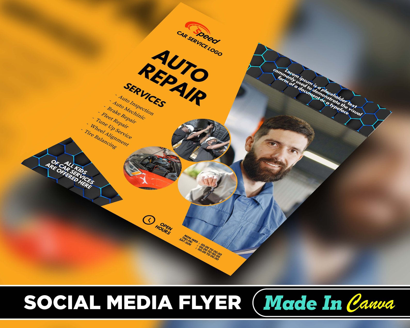 Mobile Car Inspection Flyer, DIY Canva Mobile Car Inspection Flyer ...