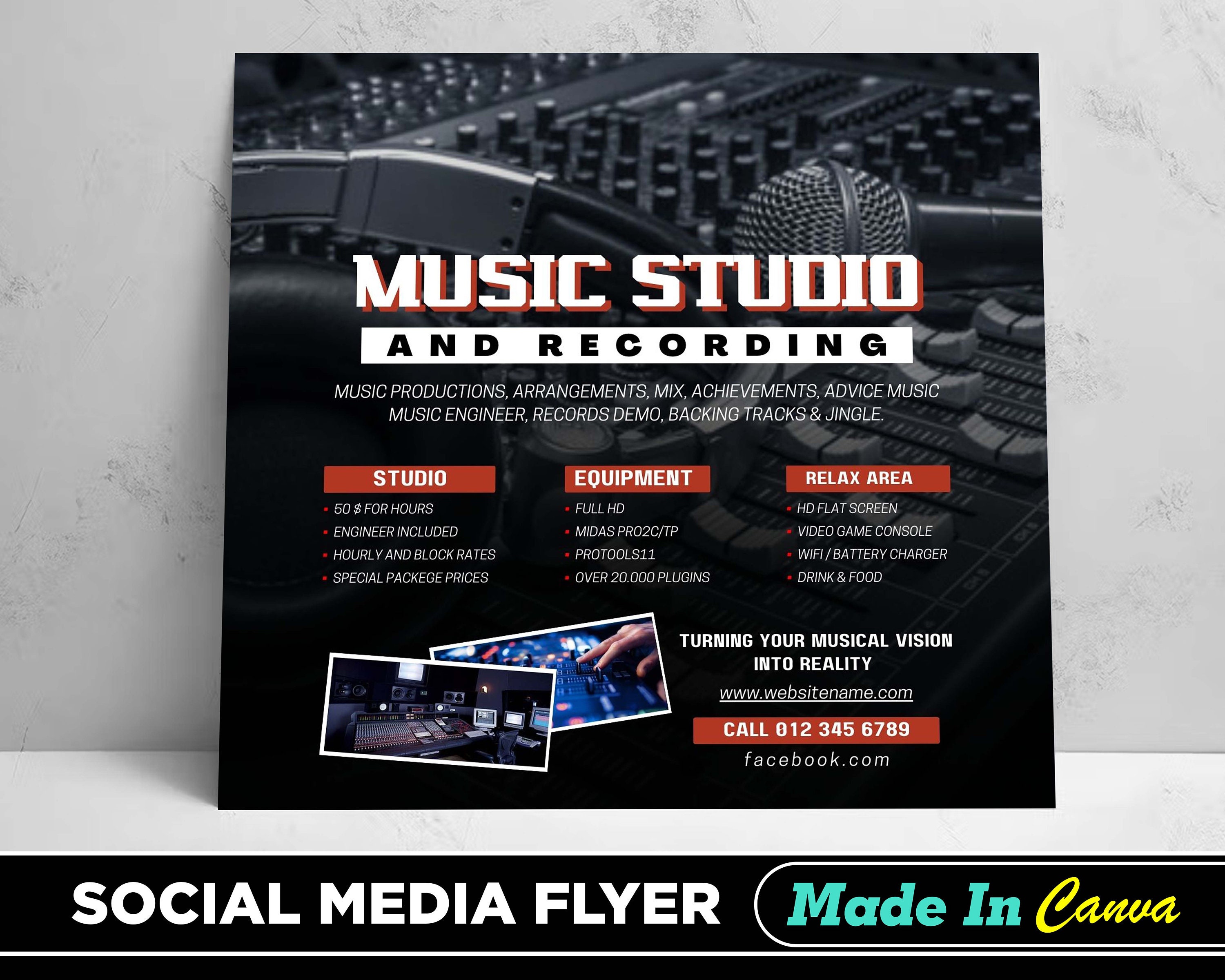 Studio Flyer, DIY Canva Studio Flyer Template 2022, Editable Social ...