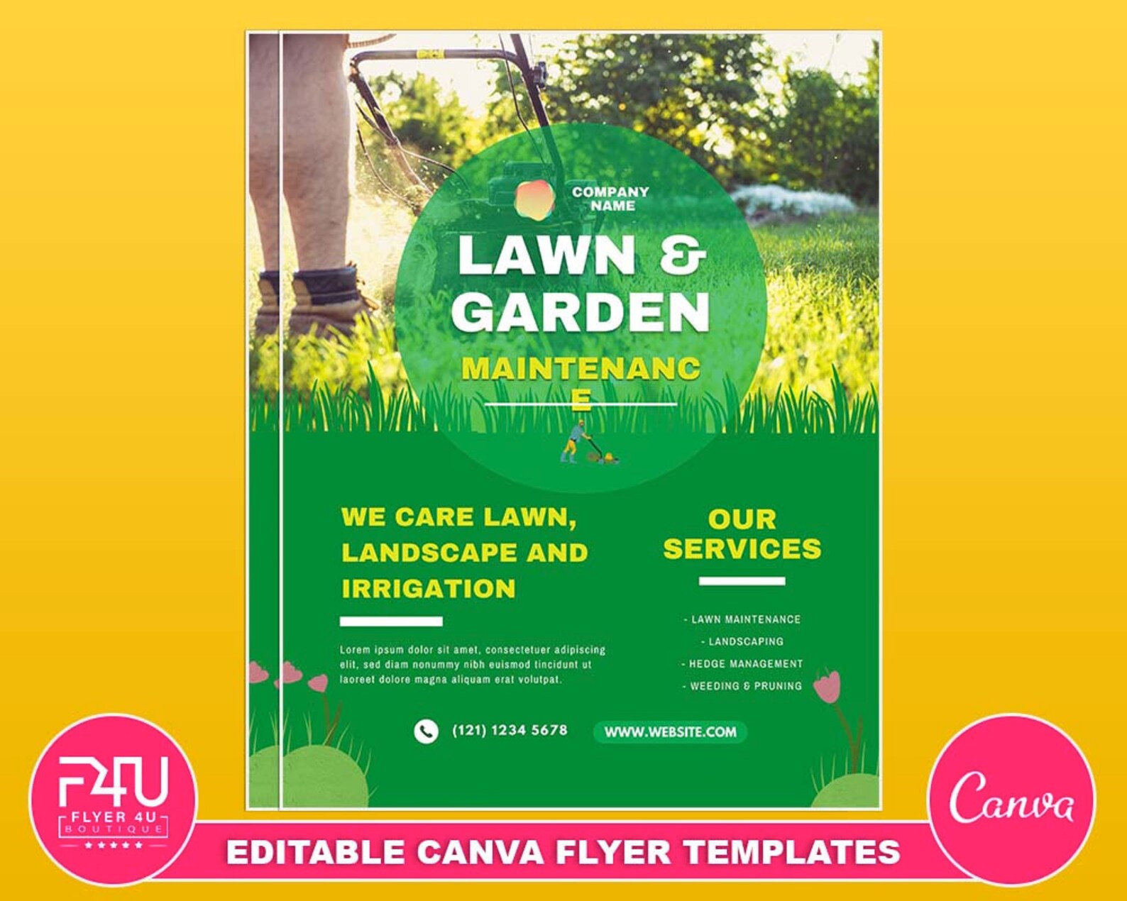 Irrigation Services Flyer, DIY Canva Irrigation Servicesflyer Template ...