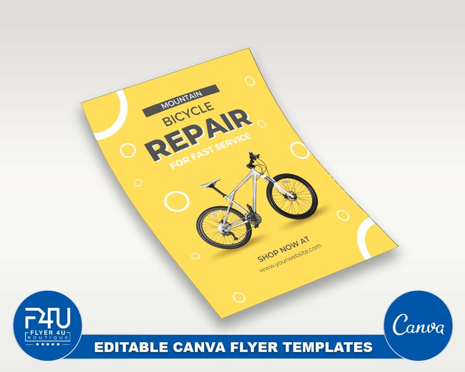 Bicycle Repair Flyer DIY Canva Bicycle Repair Flyer Template - Etsy