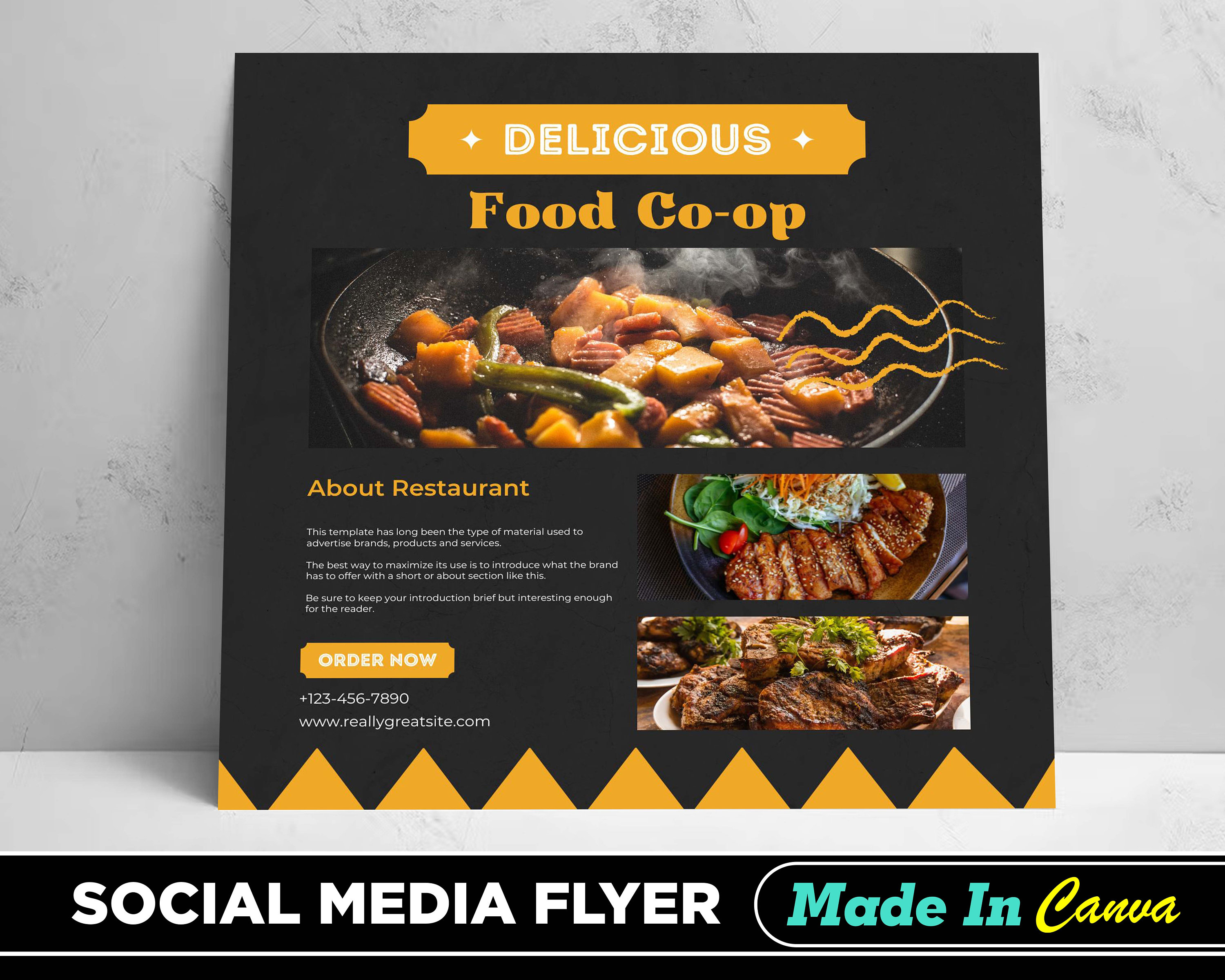 Delicious Food Co-op Flyer, DIY Canva Delicious Food Co-op Flyer ...