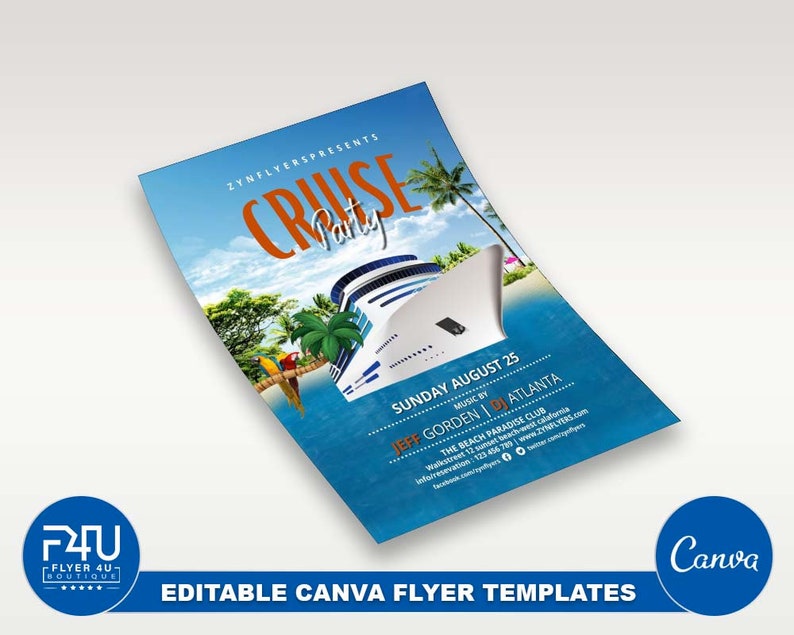 Boat Tour Flyer DIY Canva Boat Tour Flyer Template 2022 - Etsy