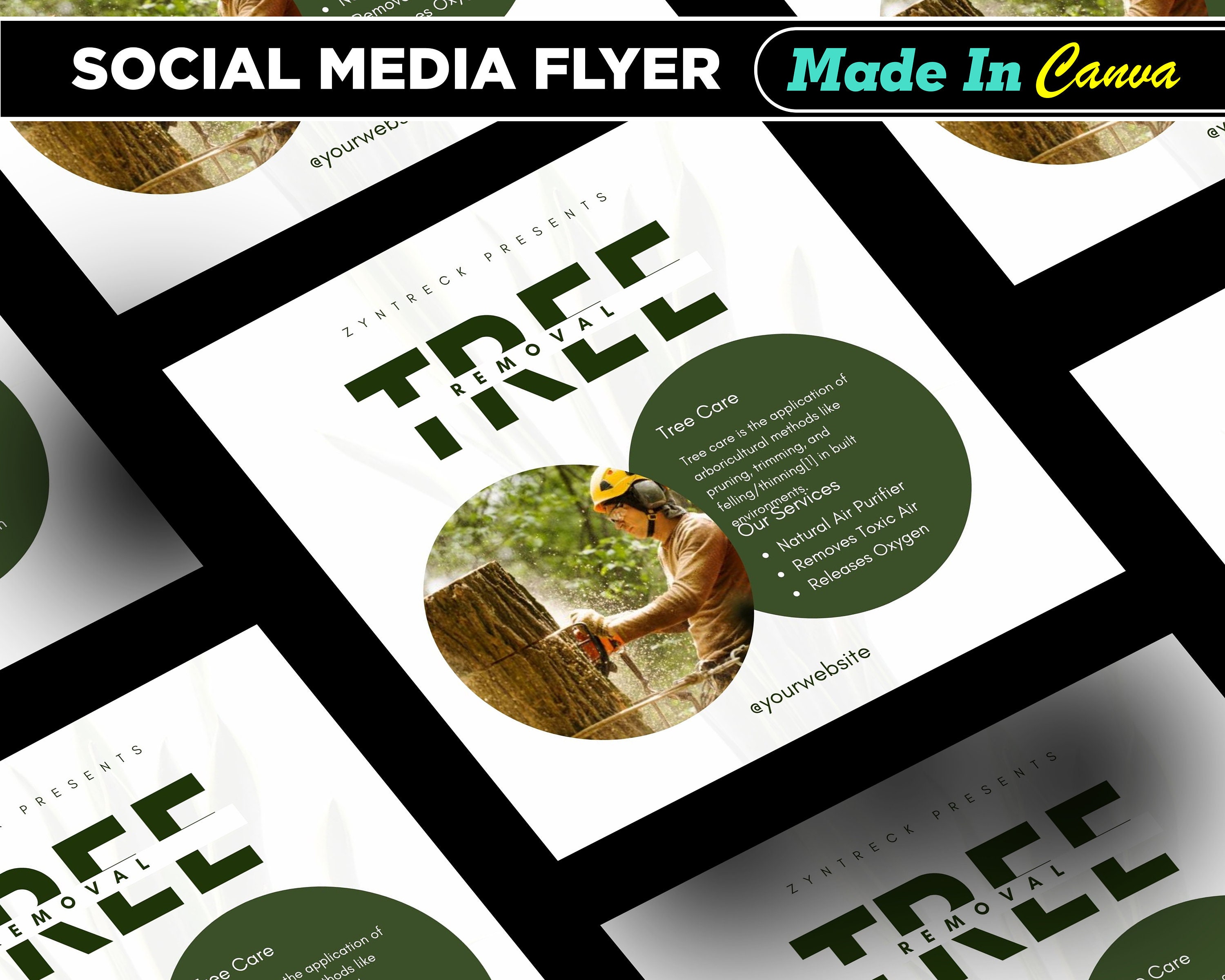 Tree Removal Flyer, DIY Canva Tree Removal Flyer Template 2022 ...