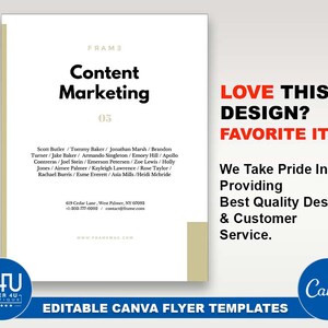 Content Marketing Flyer, DIY Canva Content Marketing Template 2022 ...