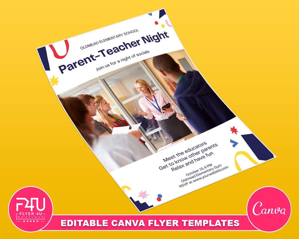 Parent Meeting Flyer DIY Canva Parent Meeting Templates - Etsy