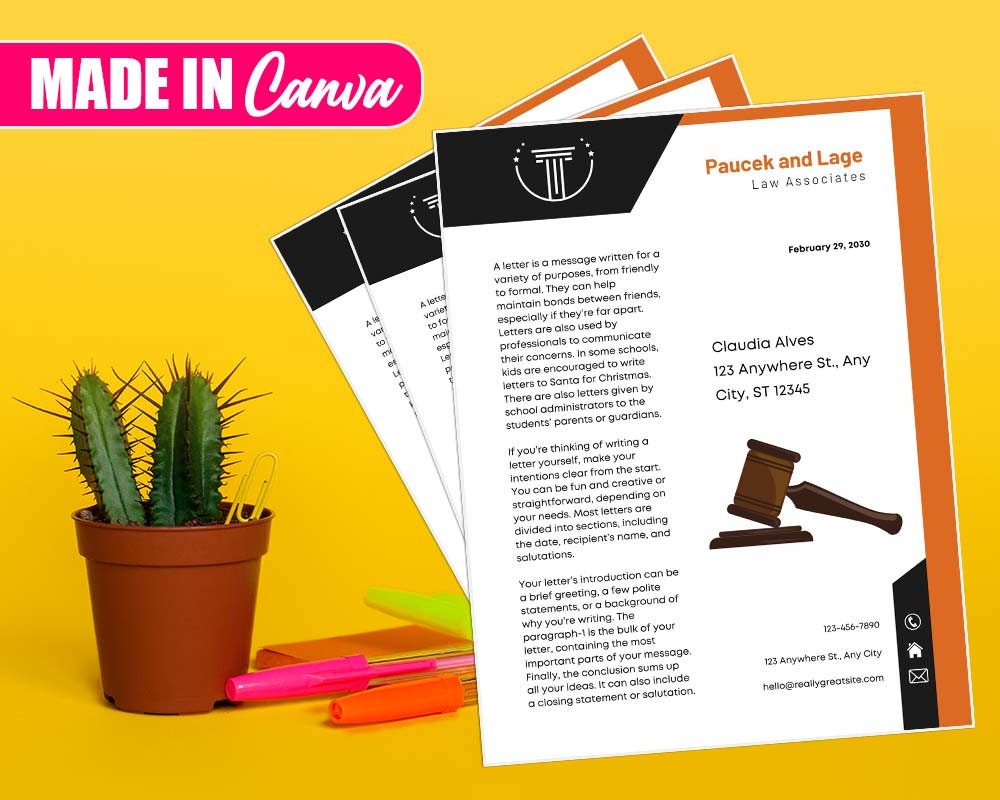 Law Firm Flyer, DIY Canva Law Firm Flyer Template, Editable US Letter ...