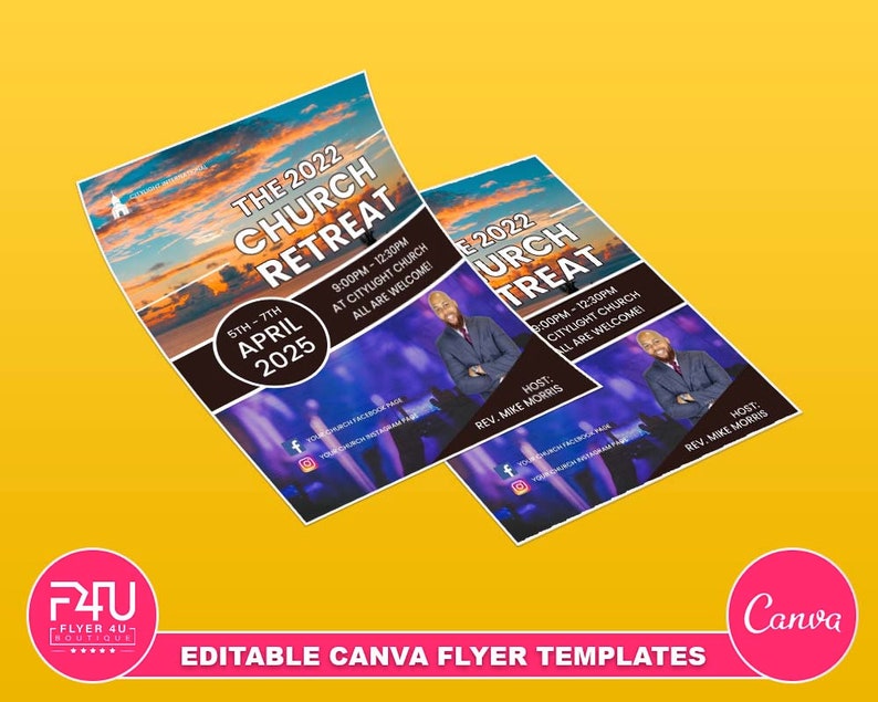 Retreat Yourself Flyer, DIY Canva Retreat Yourself Flyer 2022, Editable ...