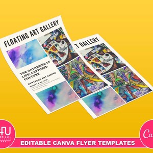 Floating Art Gallery Flyer, DIY Canva Floating Art Gallery Flyer ...