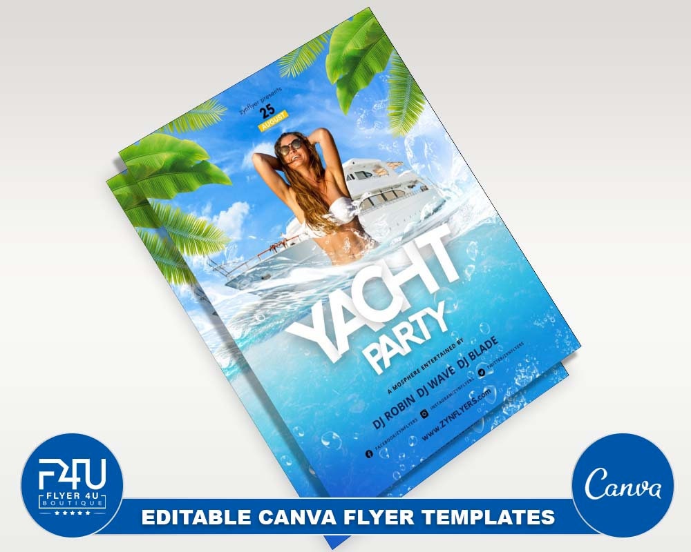 Boat Tour Flyer, DIY Canva Boat Tour Flyer Template 2022, Editable ...