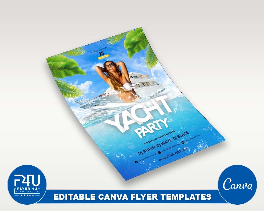 Boat Tour Flyer, DIY Canva Boat Tour Flyer Template 2022, Editable ...