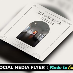 Art and Science Museum Flyer, DIY Canva Art & Science Museum Flyer ...