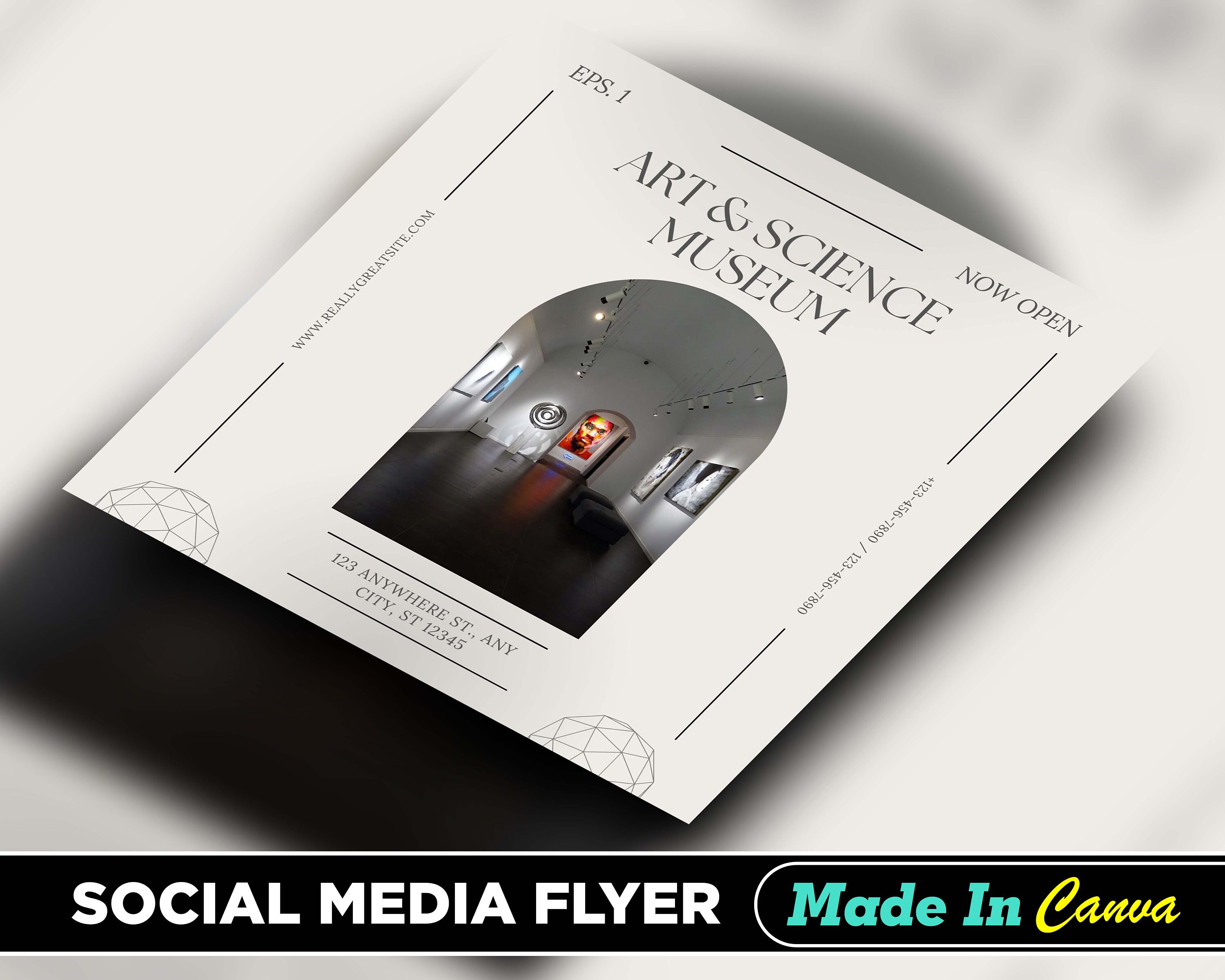 Art and Science Museum Flyer, DIY Canva Art & Science Museum Flyer ...