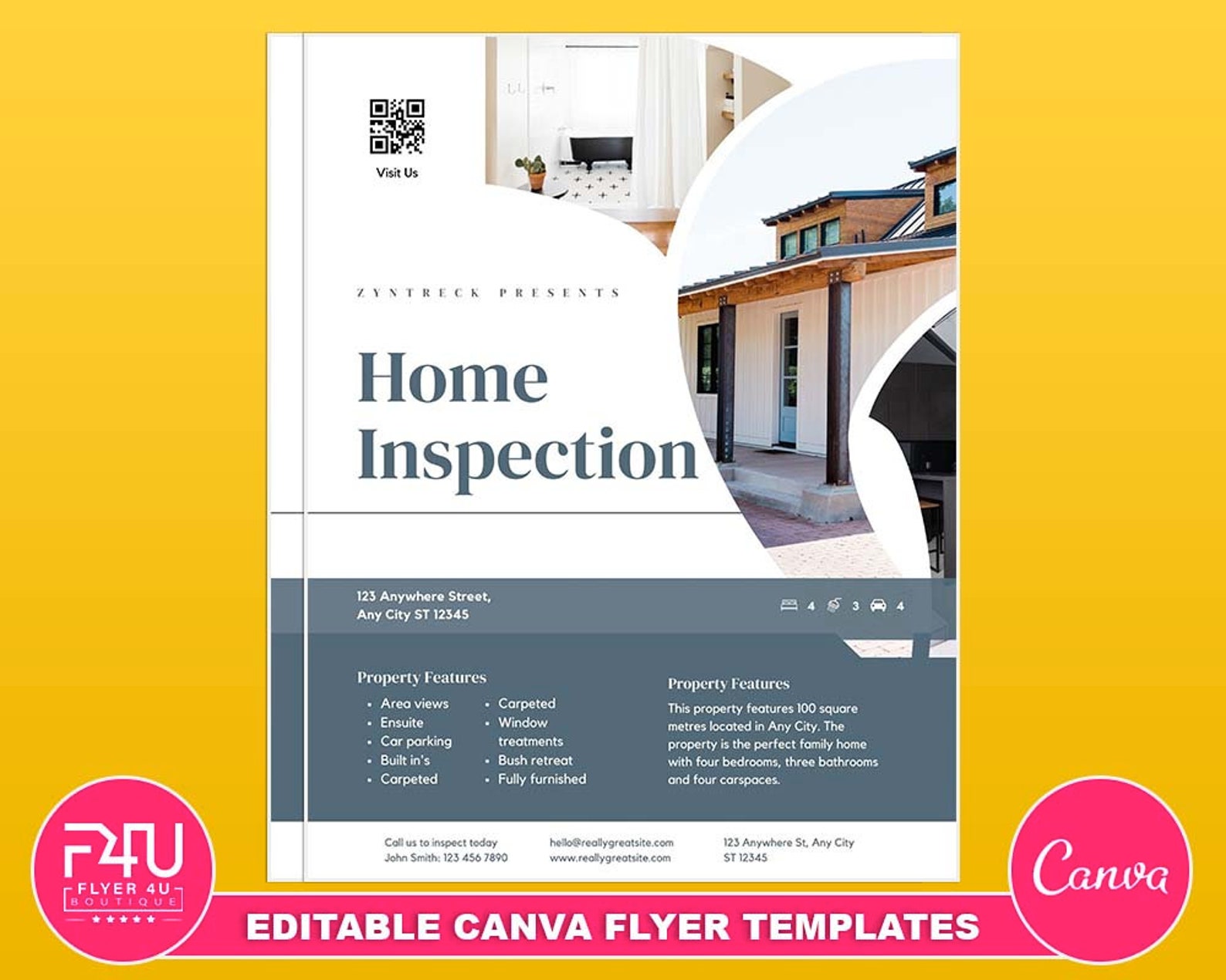 Home Inspection Flyer, DIY Canva Home Inspection Flyer Template ...