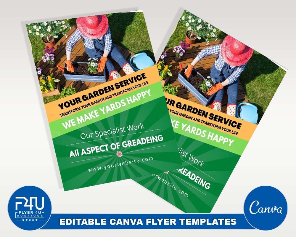Garden Flyer DIY Canva Garden Flyer Template 2022 Editable - Etsy