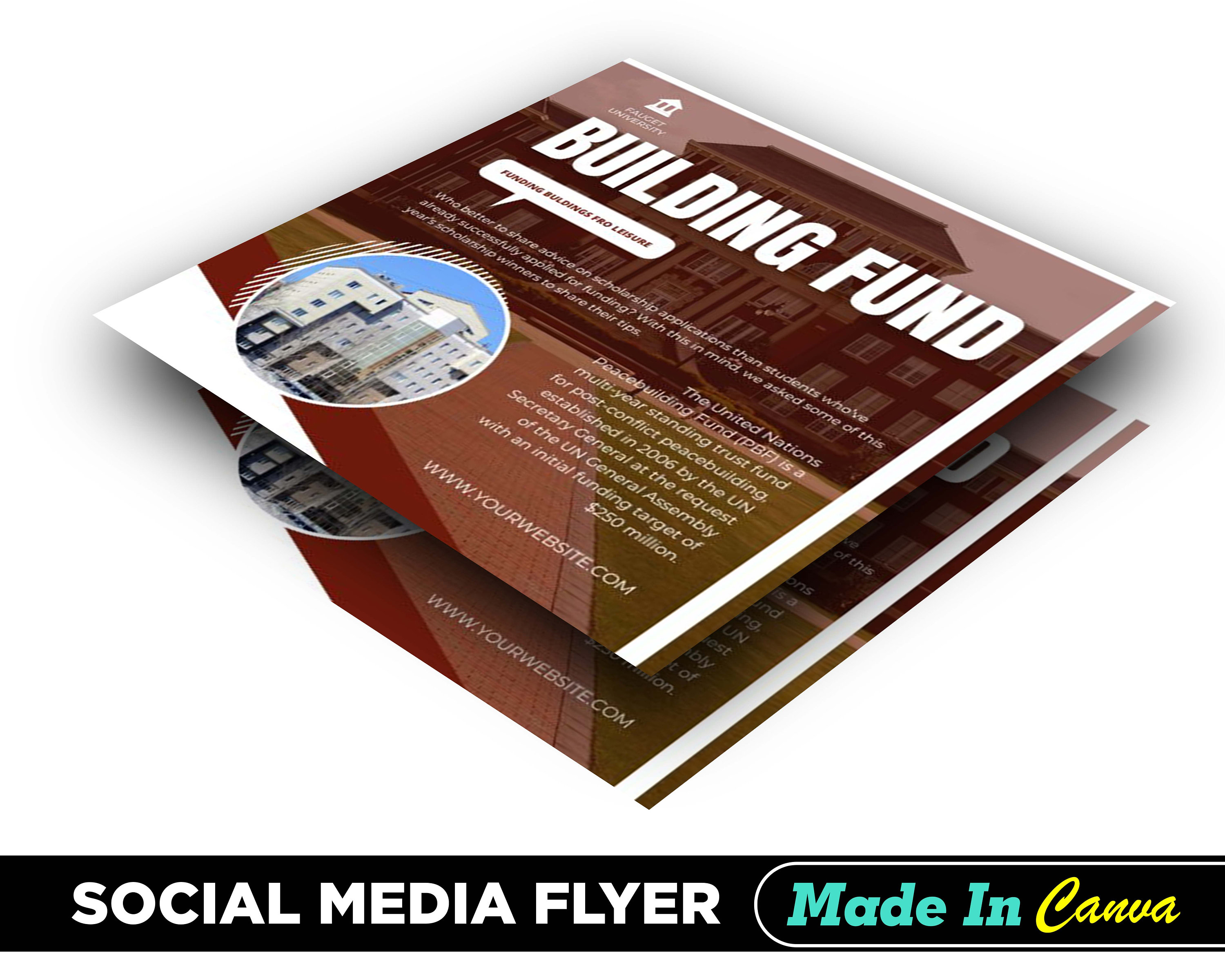 Building Fund Flyer, DIY Canva Building Fund Flyer Template 2022 ...