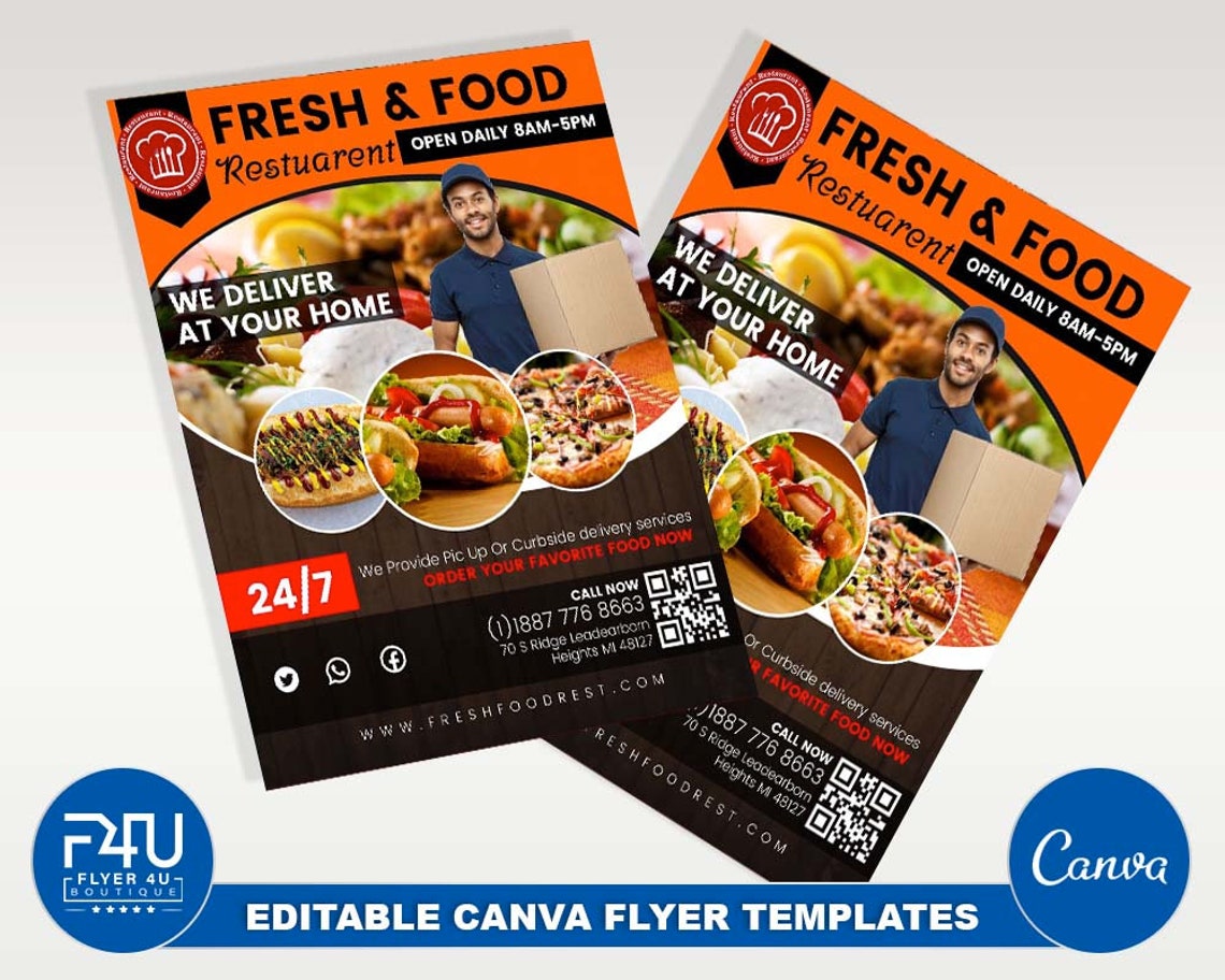 Delivery Service Flyer DIY Canva Delivery Business Flyer - Etsy