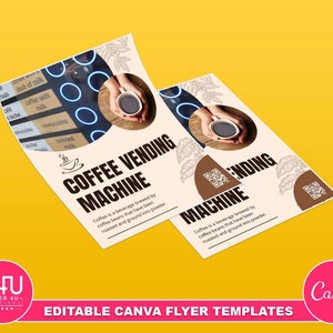Coffee Vending Machine Flyer, DIY Canva Coffee Vending Machine Template ...