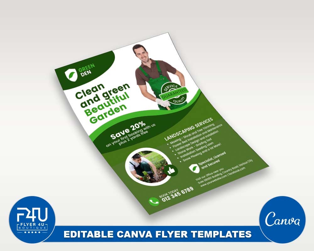 Garden Center Flyer DIY Canva Garden Center Flyer Template - Etsy
