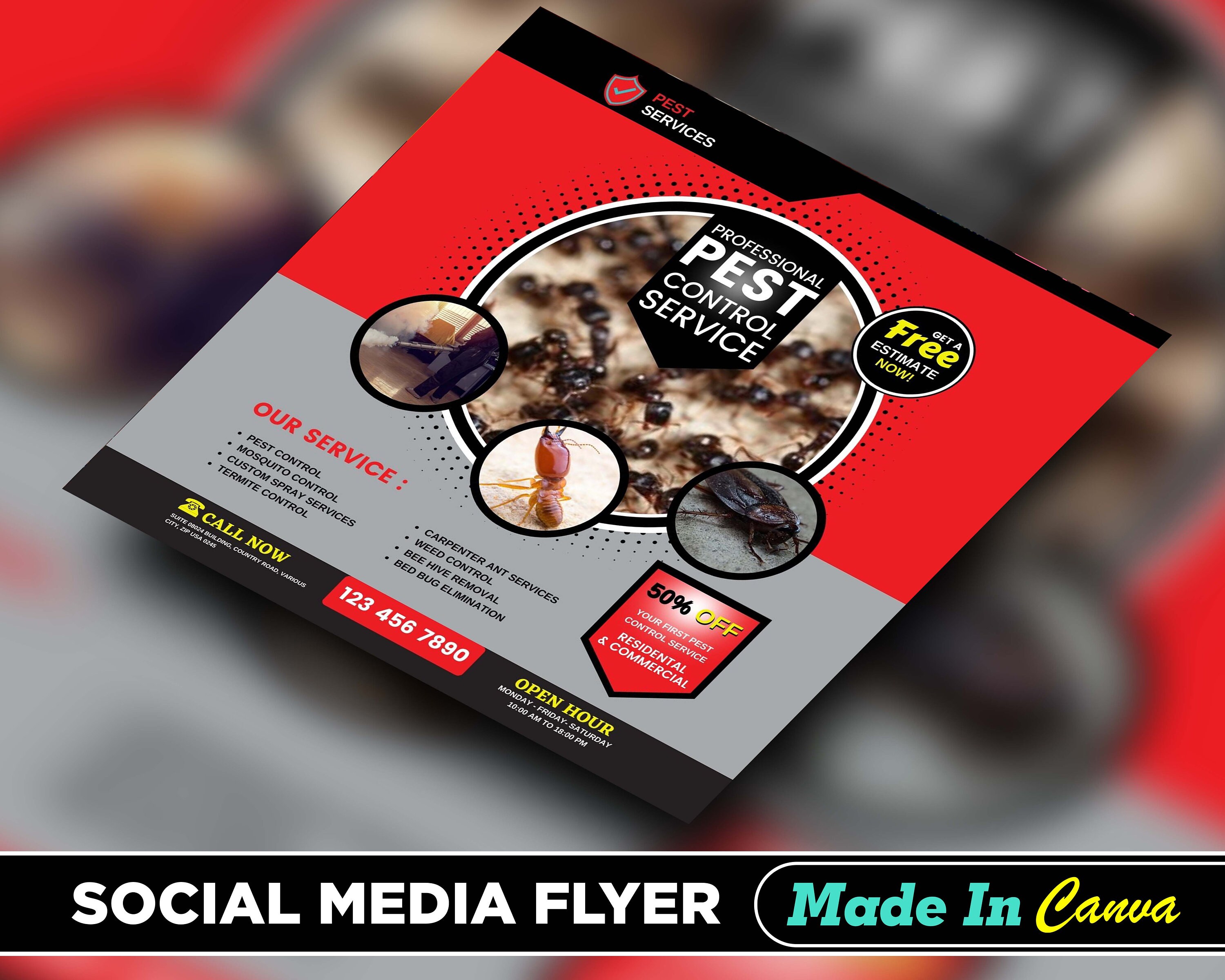 Fumigation Service Flyer DIY Canva Fumigation Service Flyer - Etsy