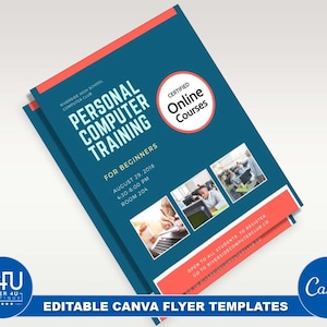 Personal Computer Training Flyer DIY Canva Personal Computer | Etsy