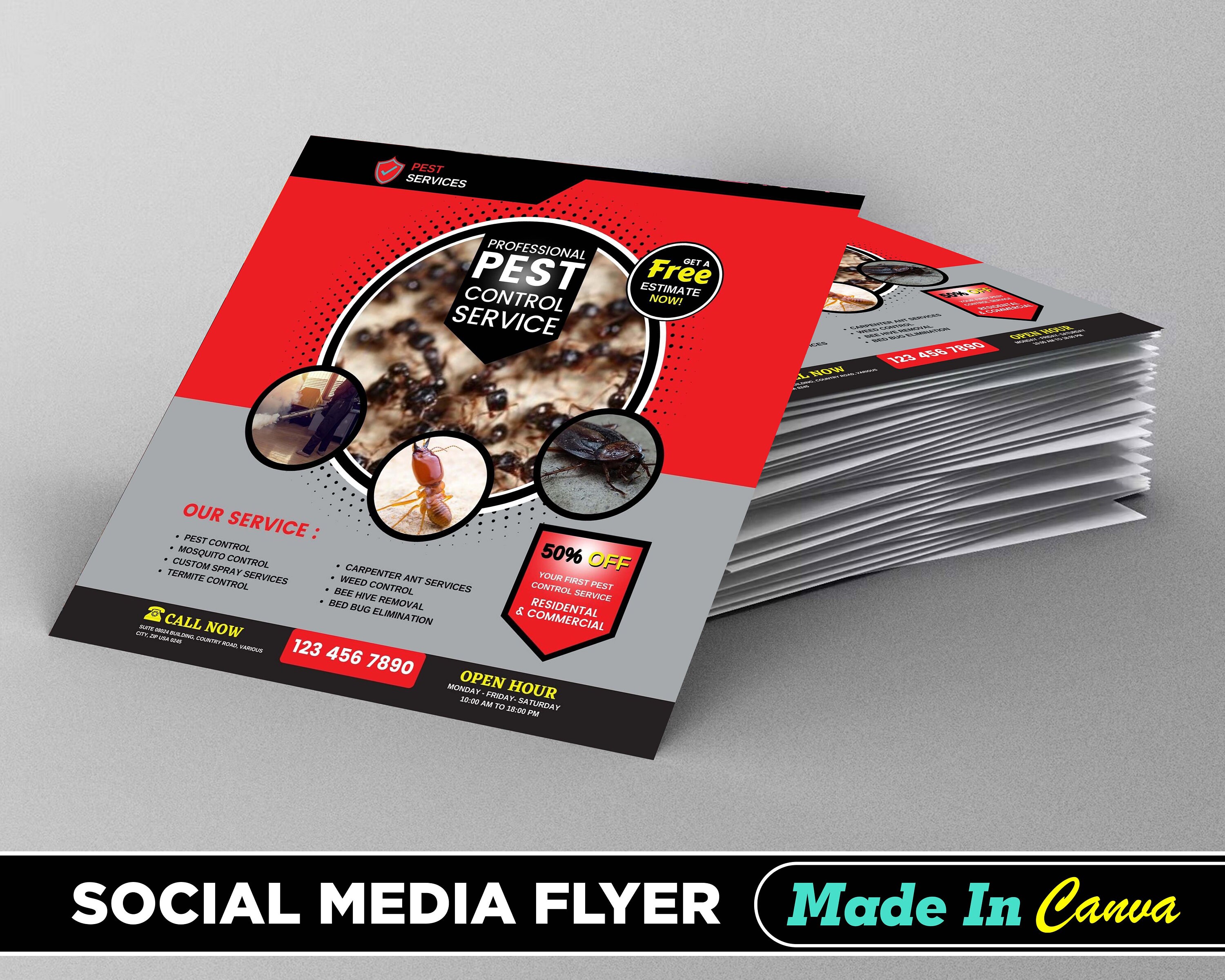 Fumigation Service Flyer DIY Canva Fumigation Service Flyer - Etsy