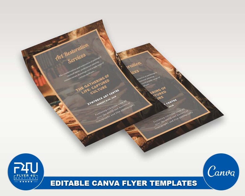 Art Restoration Flyer DIY Canva Art Restoration Flyer - Etsy