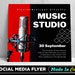 Music Studio Flyer, DIY Canva Music Studio Flyer Template, Editable ...