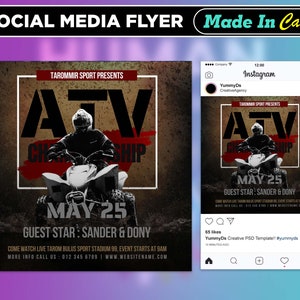 Atv Tournament Flyer, DIY Canva Atv Tournament Flyer Template 2022 ...