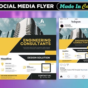 Engineering Consultants Flyer, DIY Canva Engineering Consultants ...