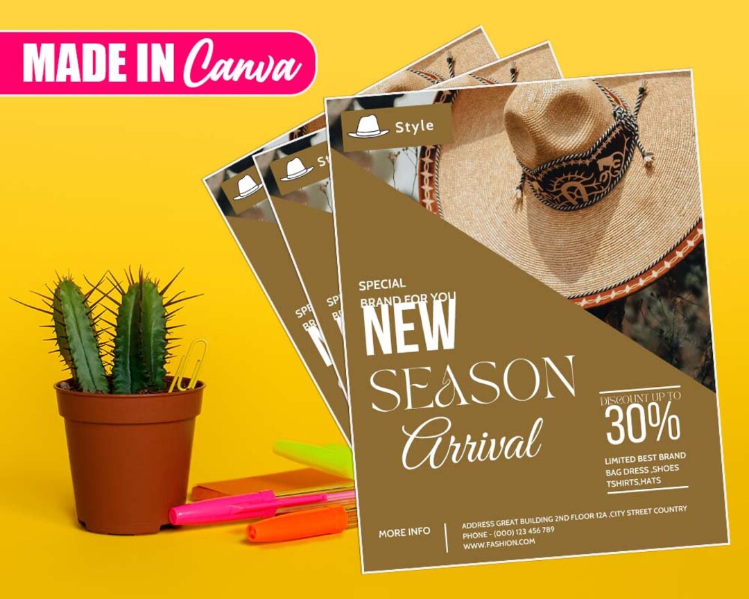 Hat Making Flyer, DIY Canva Hat Making Flyer Template 2022, Editable ...