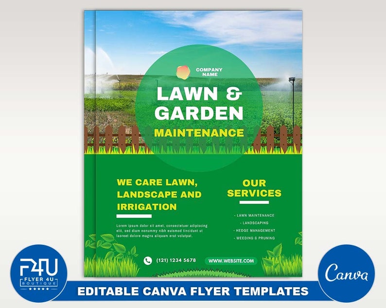 Irrigation Services Flyer DIY Canva Irrigation Servicesflyer - Etsy