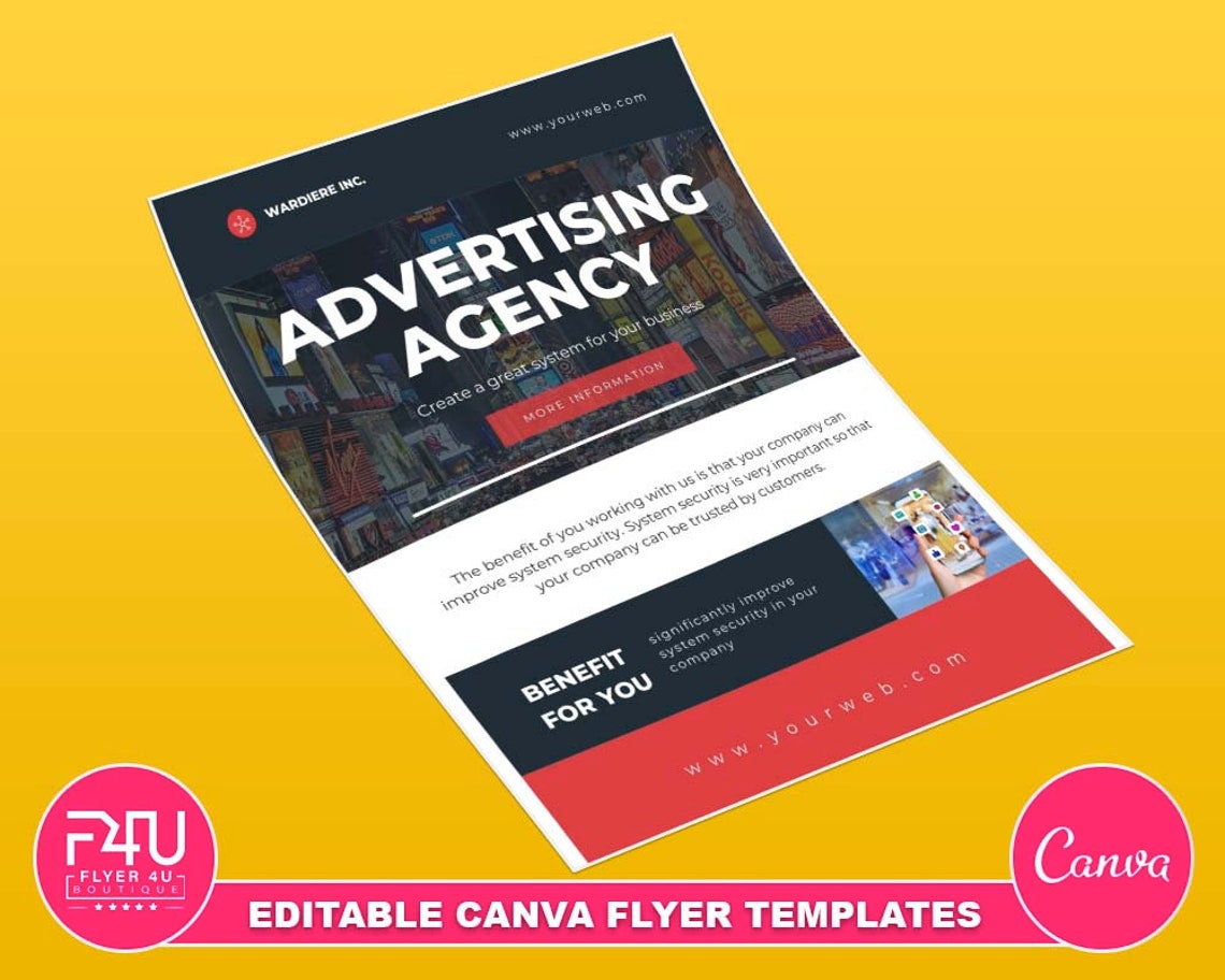 Advertising Agency DIY Canva Advertising Agency Template | Etsy