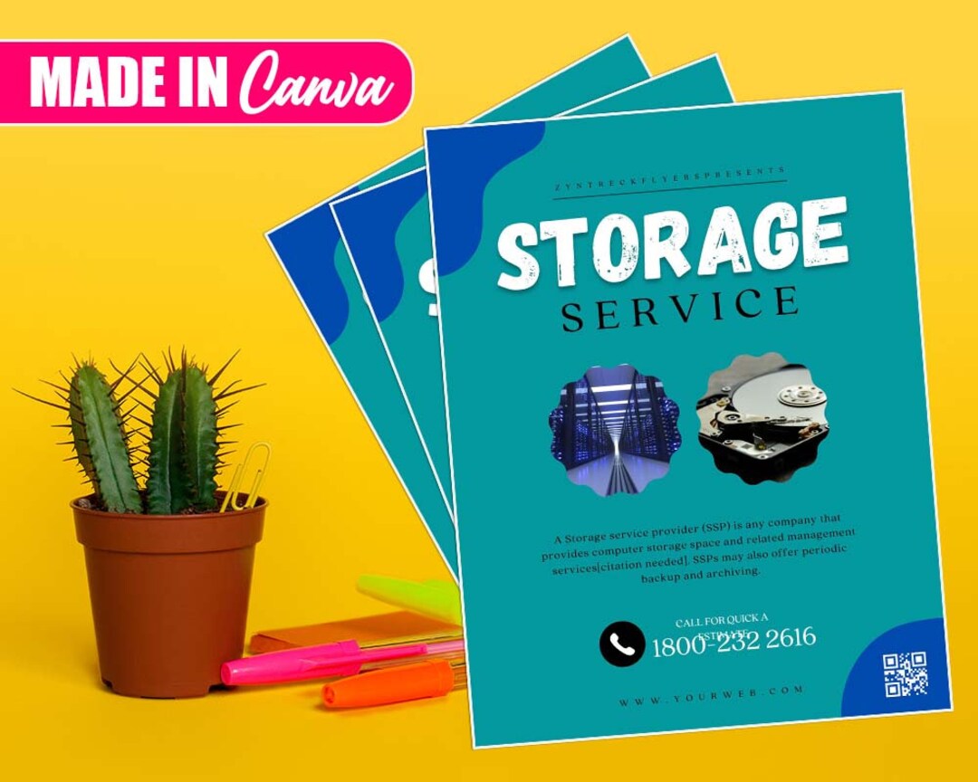 Storage Service Flyer DIY Canva Storage Service Flyer - Etsy