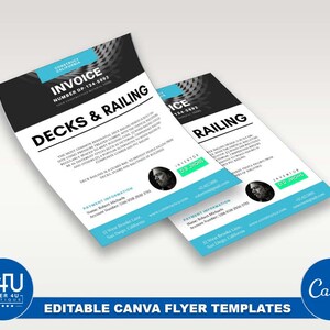 Decks and Railing Flyer DIY Canva Decks & Railing Template | Etsy