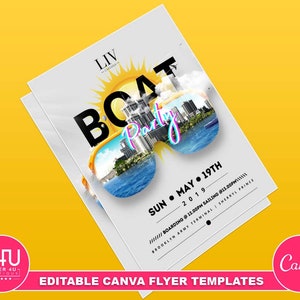 Boat Tour Flyer, DIY Canva Boat Tour Flyer Template 2022, Editable ...