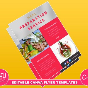 Meal Preparation Service Flyer, DIY Canva Meal Preparation Service ...