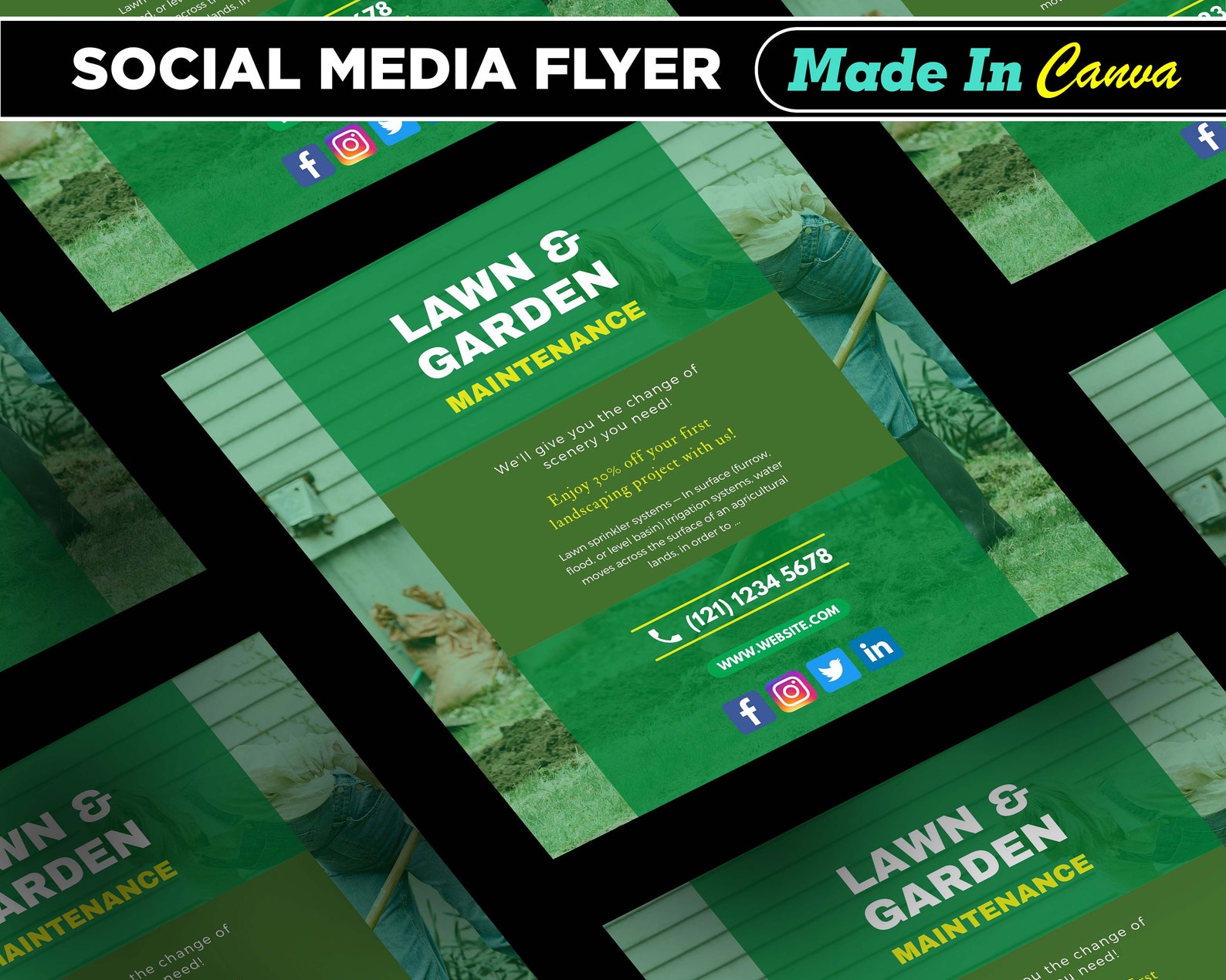 Irrigation Services Flyer DIY Canva Irrigation Services - Etsy