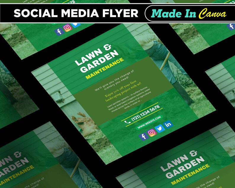 Irrigation Services Flyer, DIY Canva Irrigation Services Template 2022 ...