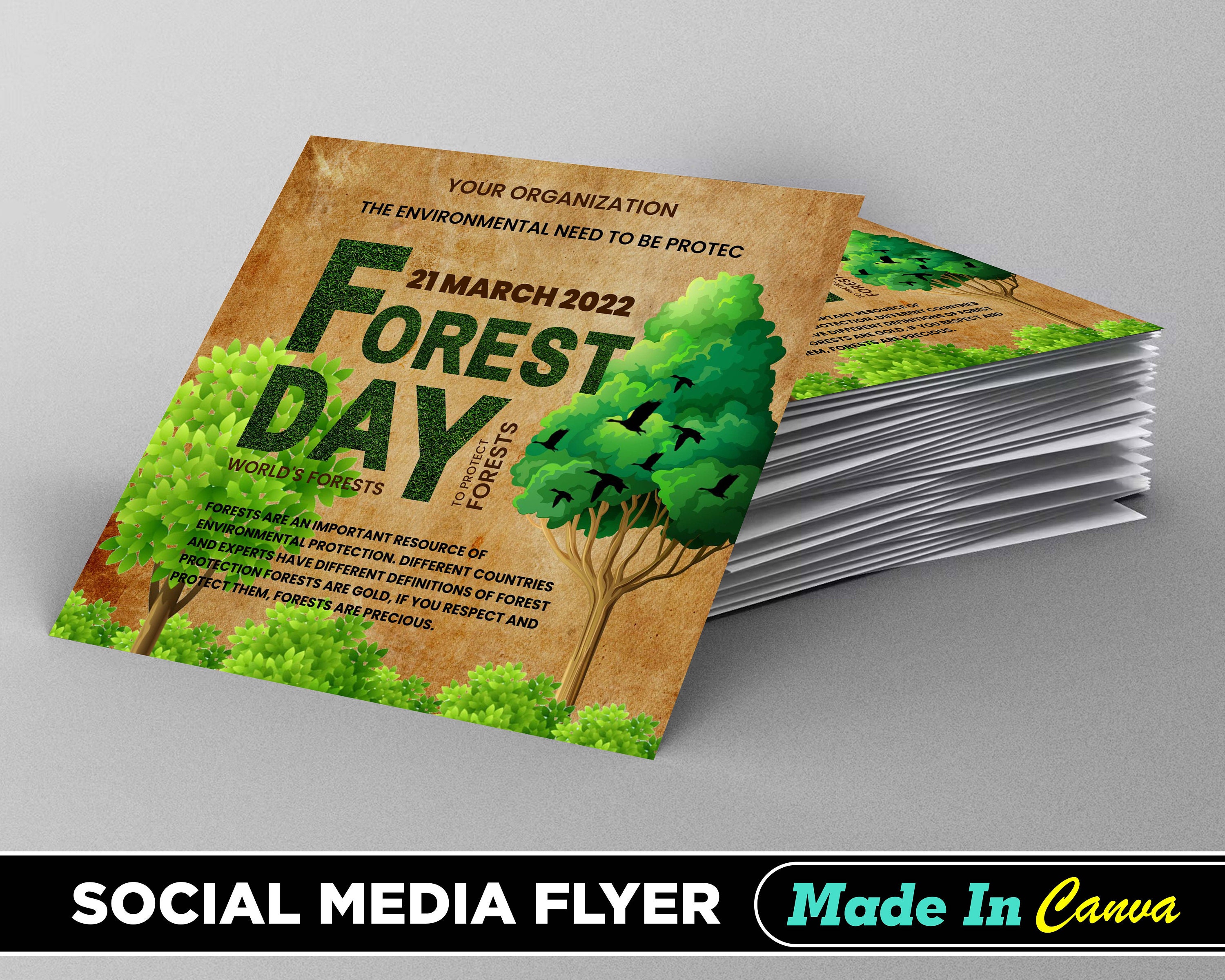 International Forest Day Flyer, DIY Canva International Forest Day ...