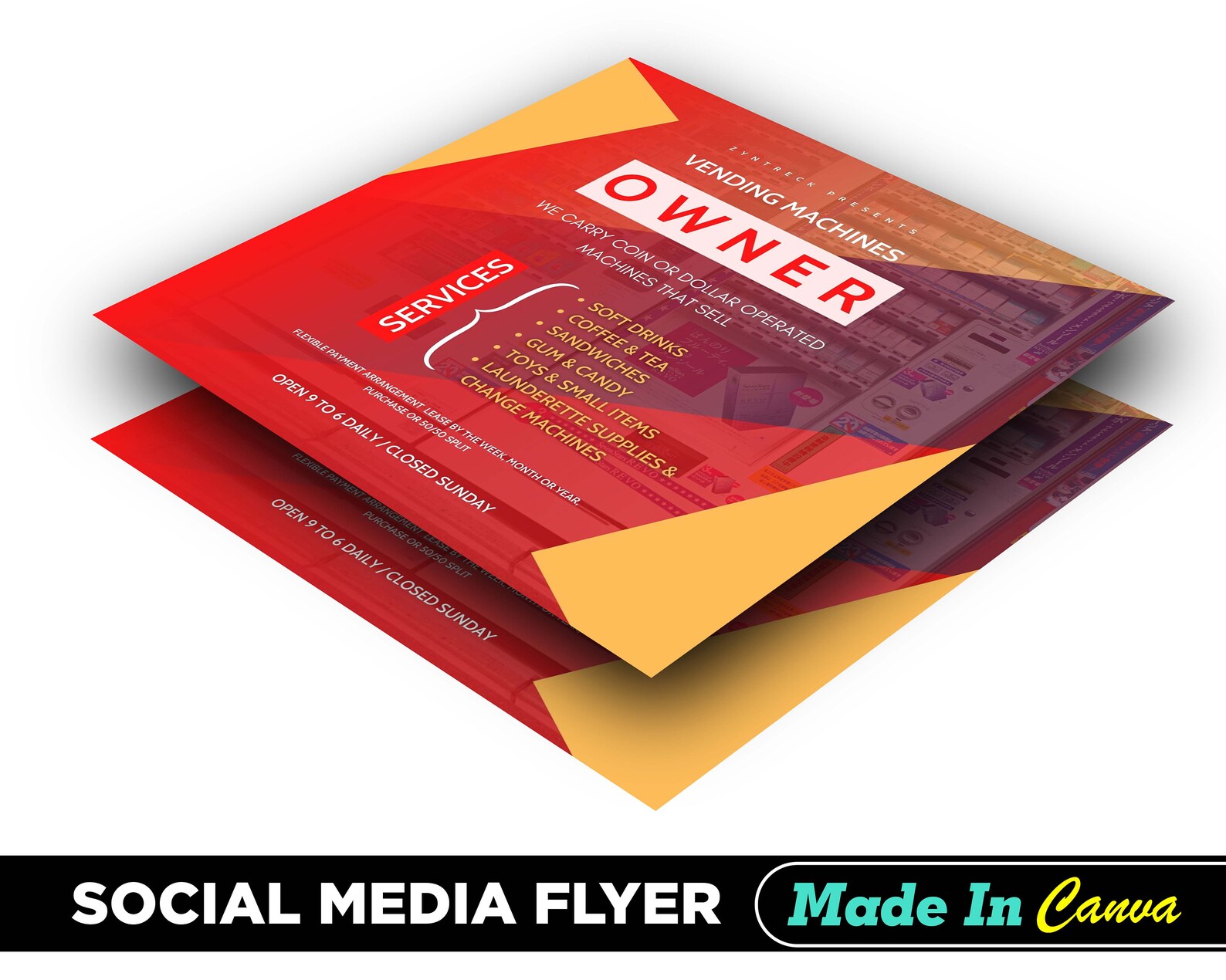 Vending Machine Flyer, DIY Canva Vending Machine Flyer Template ...