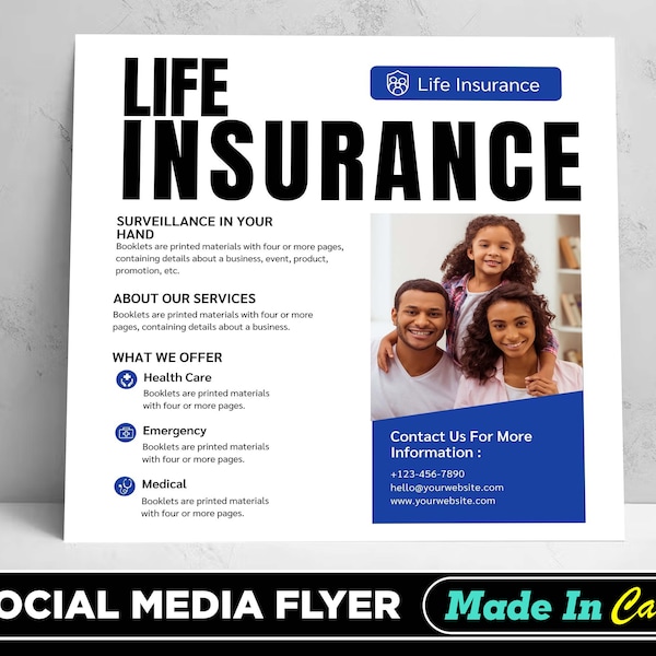 Life Insurance Flyer Template - Etsy