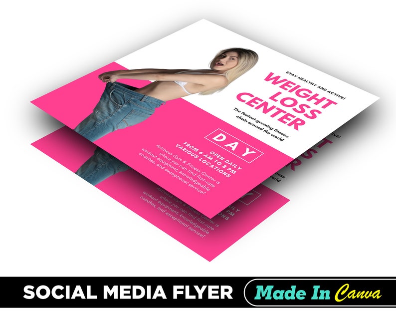 Weight Loss Center Flyer DIY Canva Weight Loss Center Flyer - Etsy
