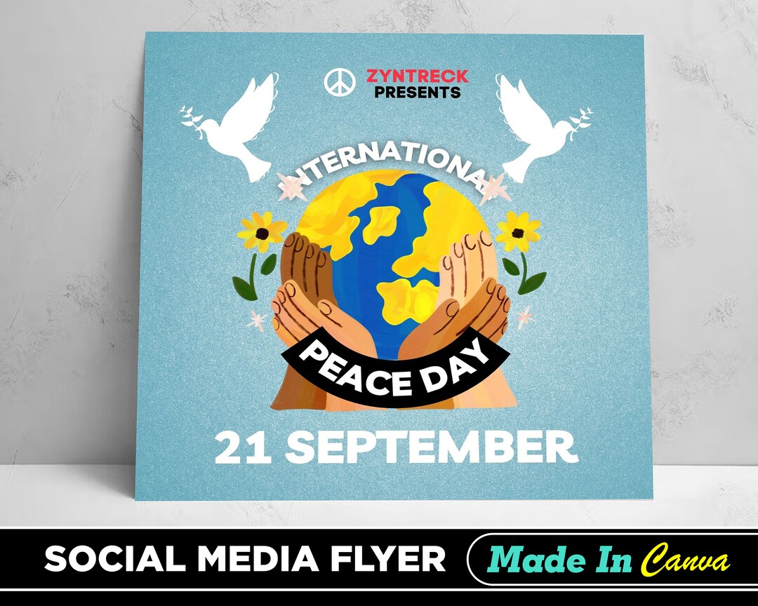 Day of Peace Flyer, DIY Canva Day of Peace Flyer Template 2022 ...