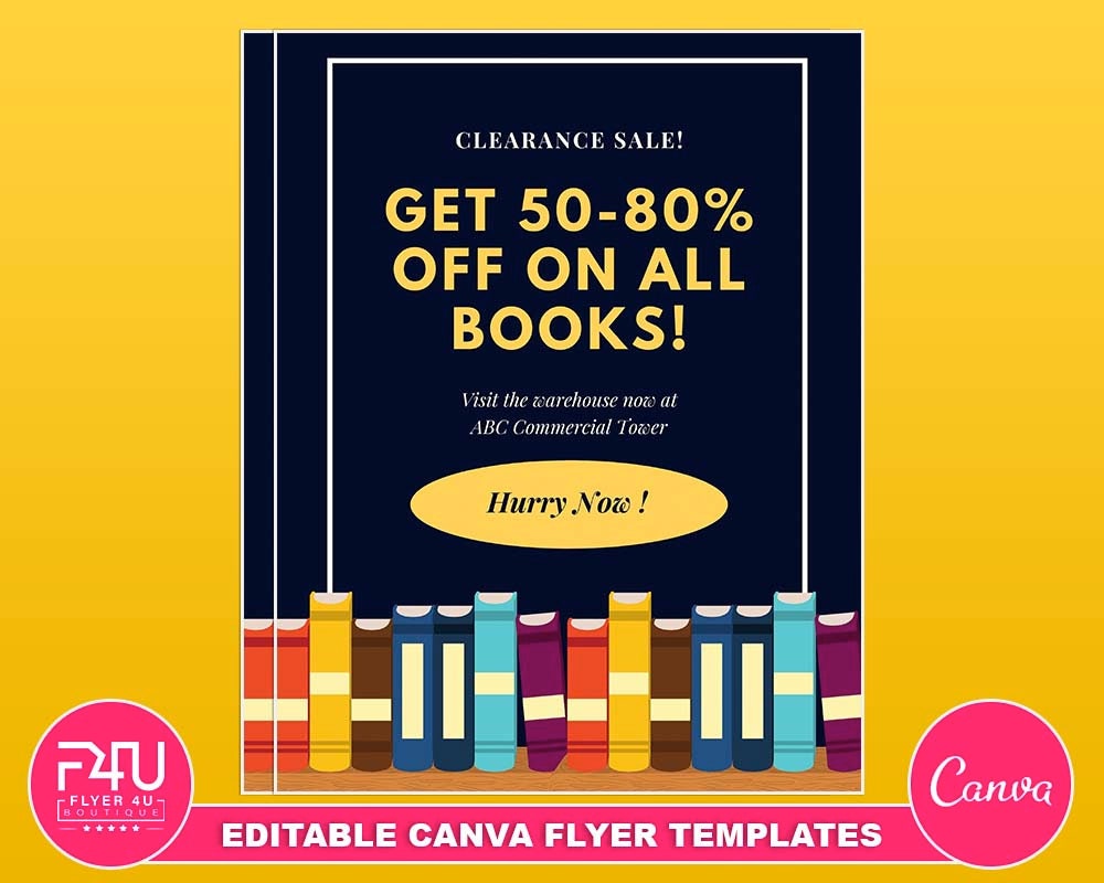 Book Promotion Flyer DIY Canva Book Promotion Flyer Template - Etsy