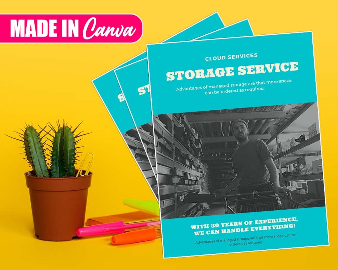 Storage Service Flyer, DIY Canva Storage Service Flyer Template 2022 ...